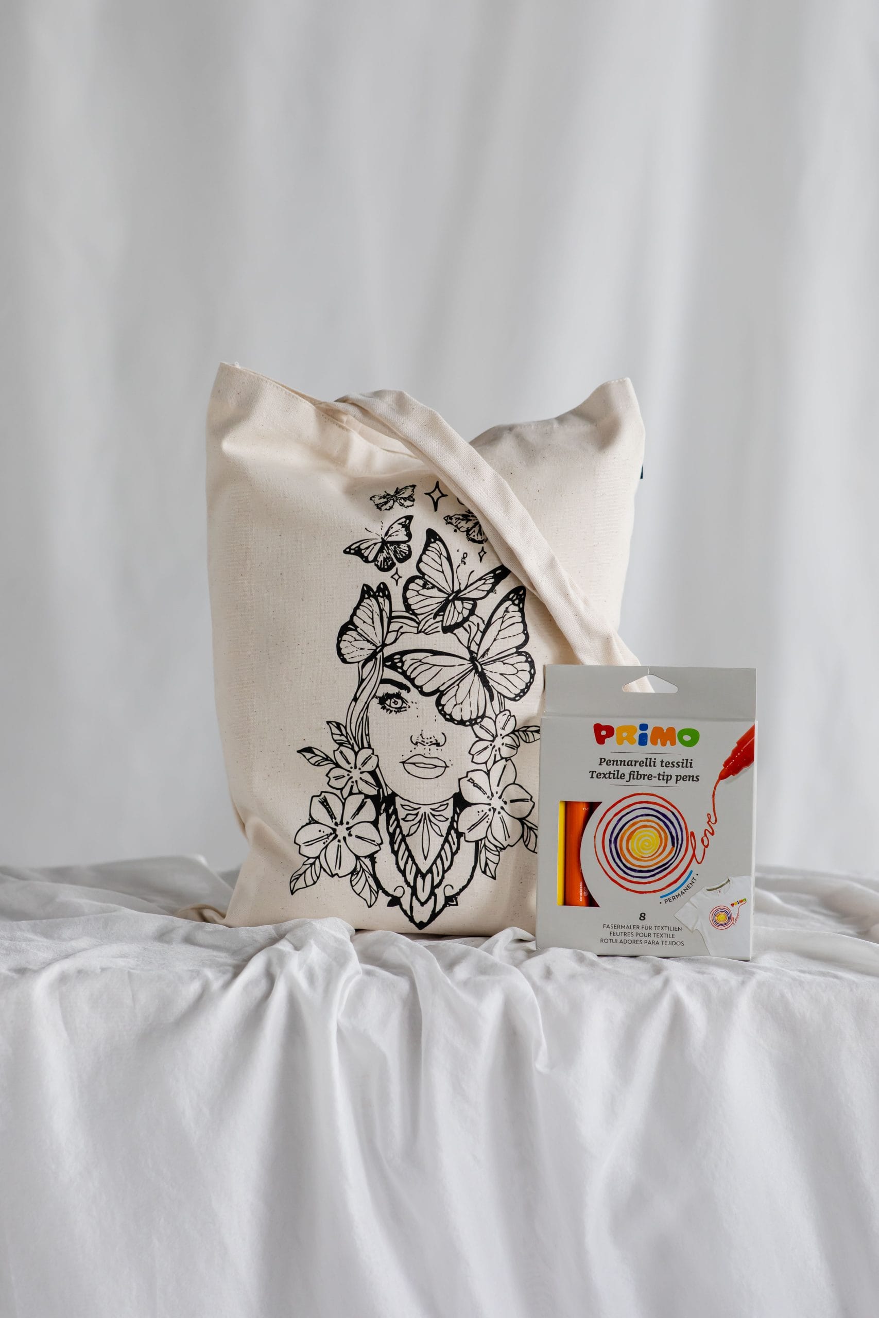 Kit pentru colorat pe sacoșă S - Atelierul de Pânză